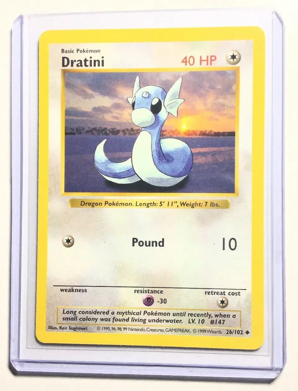DRATINI - 26/102 - SHADOWLESS Base Set - Pokemon Card - EXC / NM | eBay