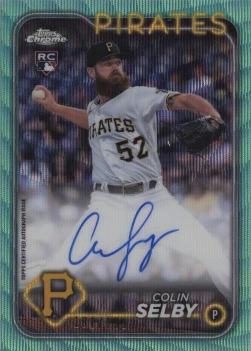 2024 Topps Chrome - Rookie Autographs Colin Selby #RA-CS Aqua Wave ...