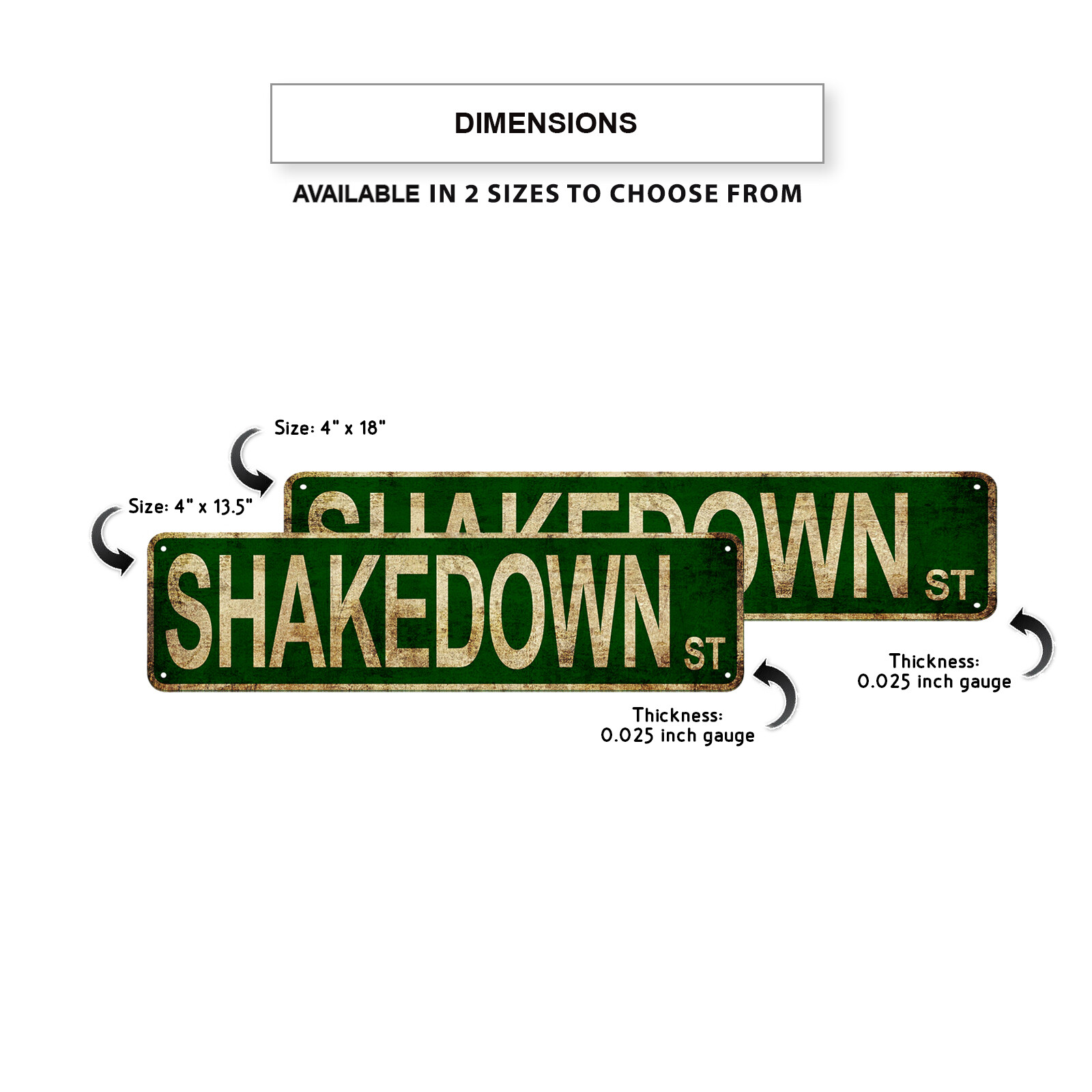 Shakedown Street Sign| Man Cave Bar Vintage Wall Décor Retro Aluminum ...