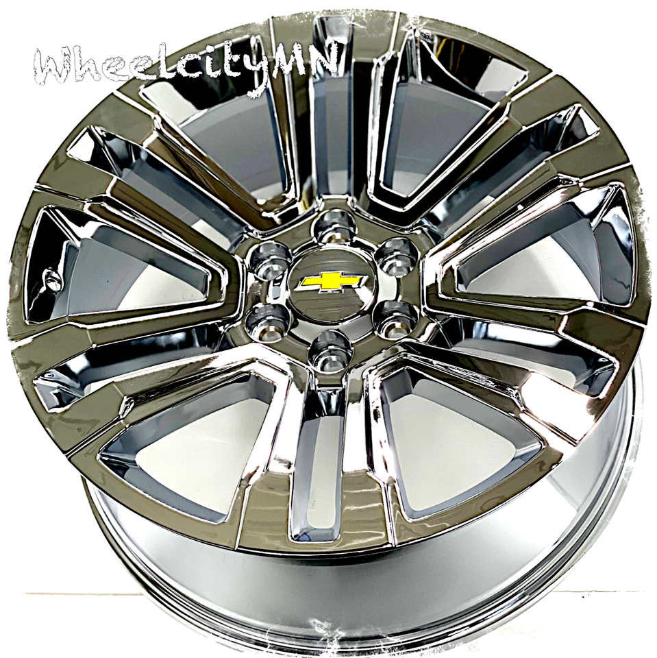20" chrome 5822 OE replica 23217243 wheels fits 2025 Chevy Silverado ...