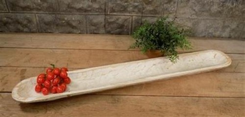 Long Wooden Bowl, Carved Wood Baguette Bread Tray, Rustic Farmhouse ...