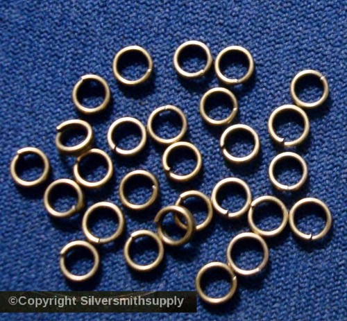 SPLIT RING clasps 4mm Bronze pl jump rings 24 clasp or charm attachment ...