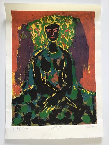 Jose Rosa Castellanos, Signed Woman “Beatriz” Lithograph 1996, Puerto ...