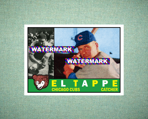 El Tappe Chicago Cubs 1960 Style Custom Baseball Art Card | eBay