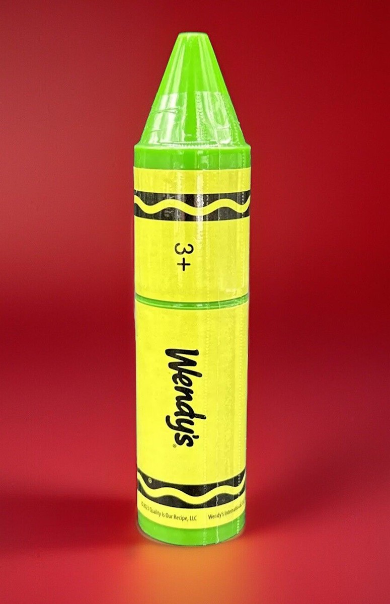 Green Crayola Crayon Colors 2023 Wendy's Crayola Crayon Yellow Green