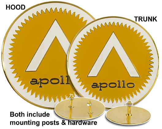 Apollo radiator hood horn & trunk medallion CHOICE | eBay