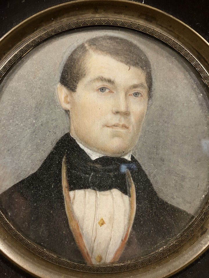 19th Century Miniature Representing A Distinguished Man German School ...