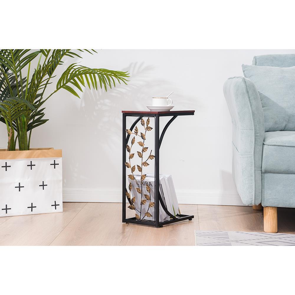 C Small Sofa Side End Table Narrow Snack Couch Table Stand Living Room ...