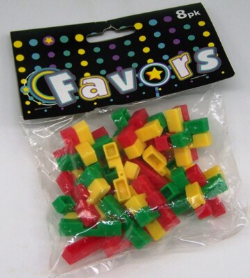 MINI BRAIN GAME TEASERS - PARTY FAVORS - 8 PACK - RED - GREEN - YELLOW ...