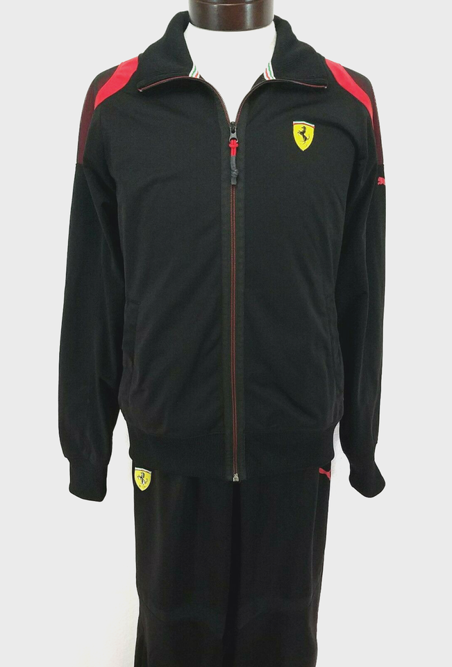 Puma Official SCUDERIA FERRARI Tracksuit Black Jacket Small/Pants ...