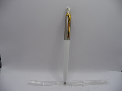 Parker Jotter White Ball Pen with gold clip--new | eBay