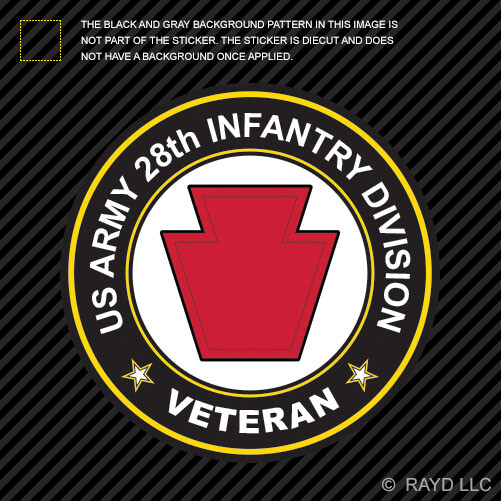 28th Infantry Division Veteran Sticker Die Cut Vinyl keystone national ...