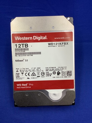 WD121KFBX Western Digital Red Pro 12TB 7200RPM SATA 6Gb/s 256MB NAS ...