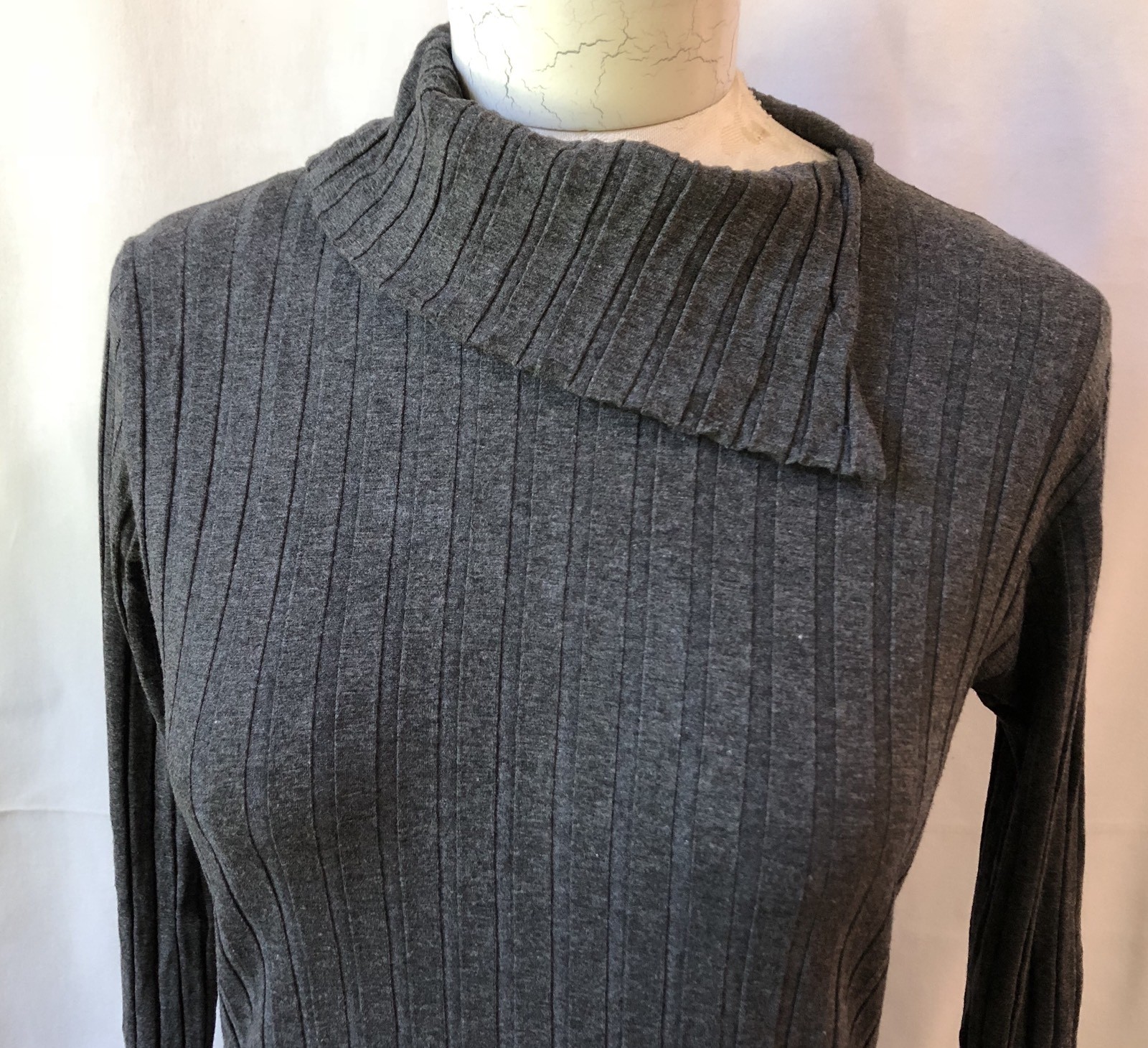 Fleure De Peche CARILYN VAILE Gray Long-Sleeve Dress, Size S (RF850) | eBay
