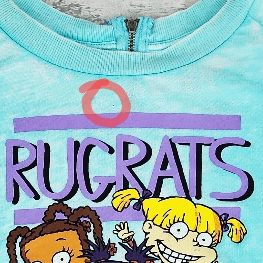 Nickelodeon Rewind Blue Tie-Dye Rugrats Light Sweatsh… - Gem