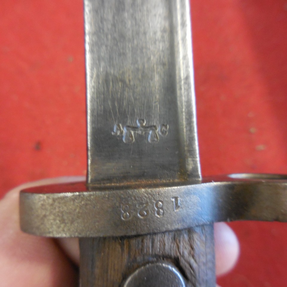 Alex Coppel Solingen Dutch 1895 Mannlicher Bayonet— 7583 Leather ...