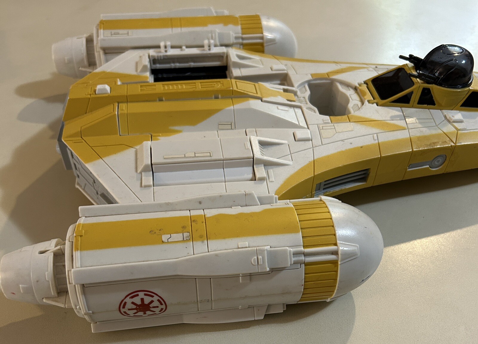 Star Wars Hasbro Y-Wing Bomber Clone Wars 2009 Incomplete Ship | eBay