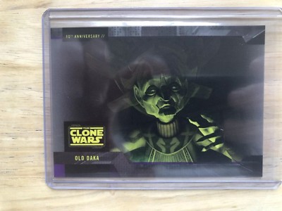 2018 Topps on Demand Star Wars Clone Wars Old Daka Purple Parallel 24P ...