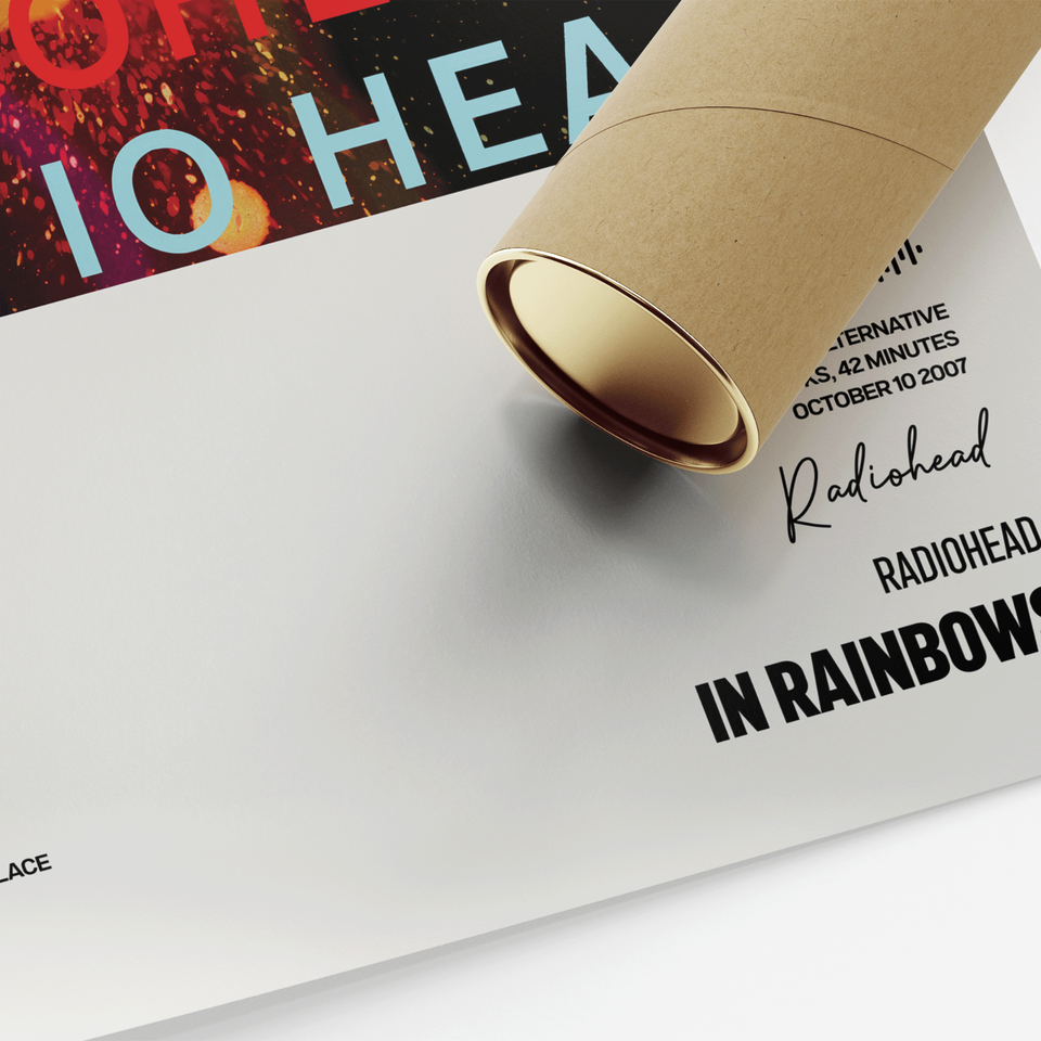 Radiohead, In Rainbows, Album Art Poster, Print, Music, Tracklist | eBay