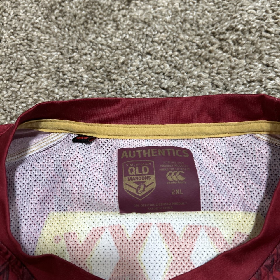 Canterbury QLD Maroons State of Origin NRL On Rugby Jersey Men’s 2XL | eBay