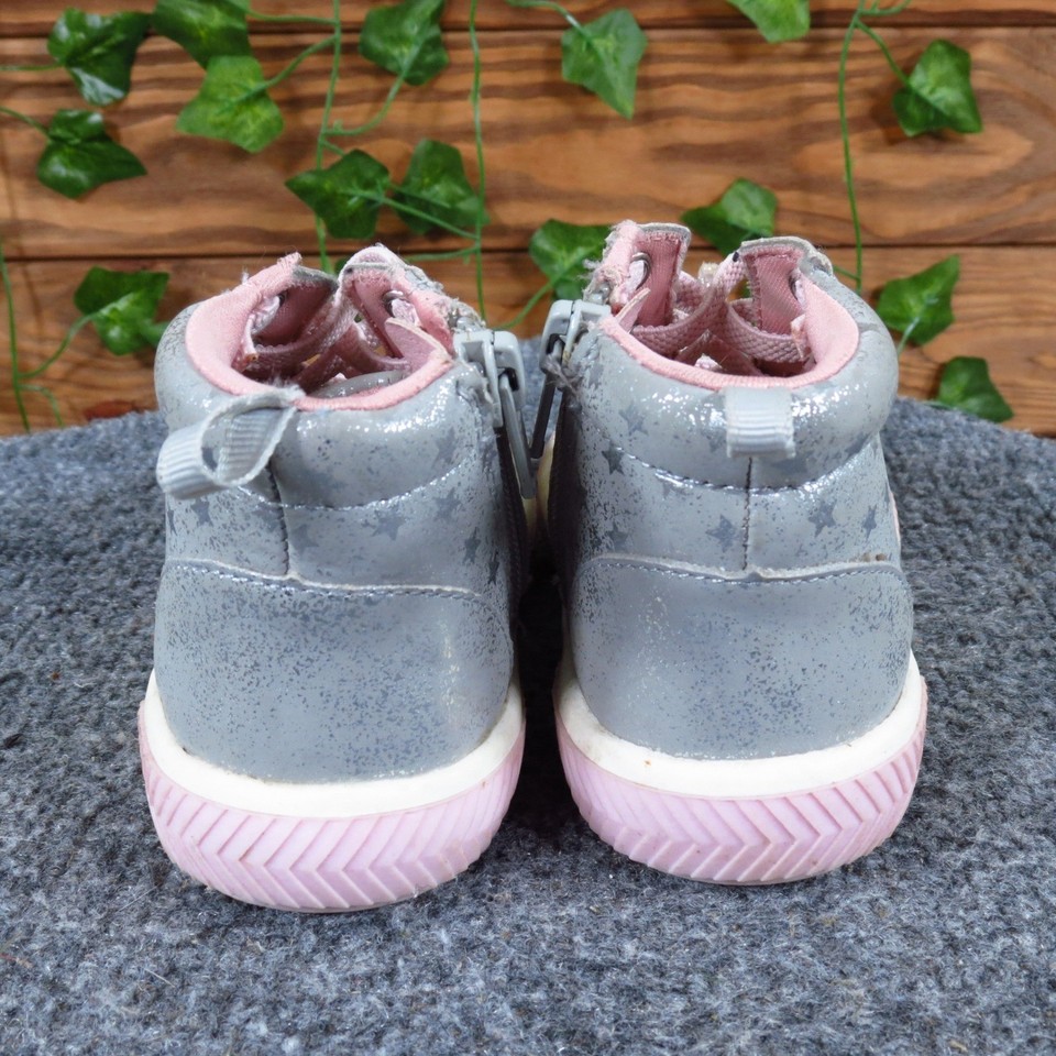 Wonder Nation Toddler Girl Size 7 Gray Pink Synthetic Unicorn High Top ...