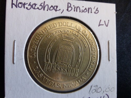 BINION'S HORSESHOE CASINO LAS VEGAS NEVADA $100 GAMING TOKEN | eBay