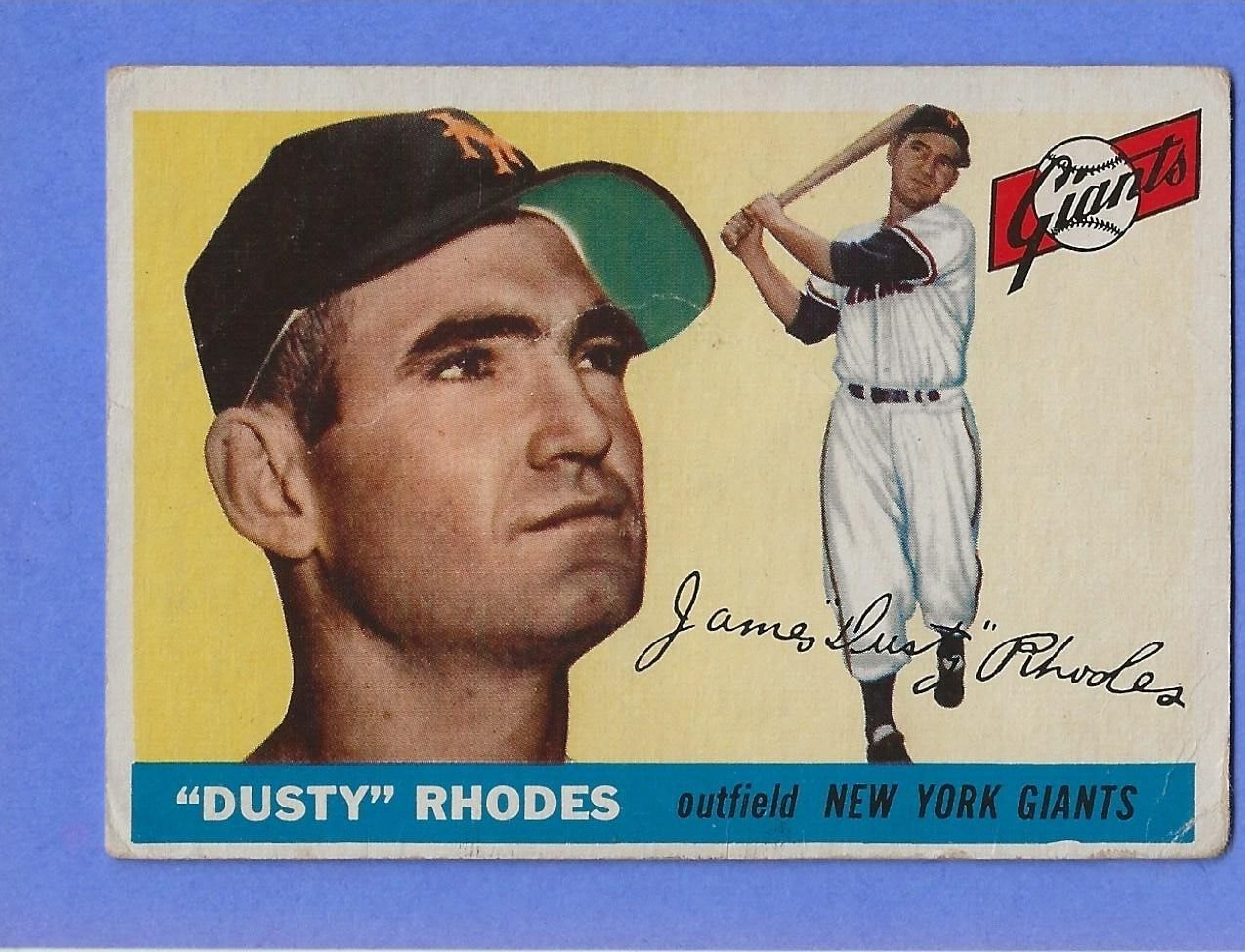 1955 Topps Baseball - #1 - Dusty Rhodes - New York Giants - VG | eBay