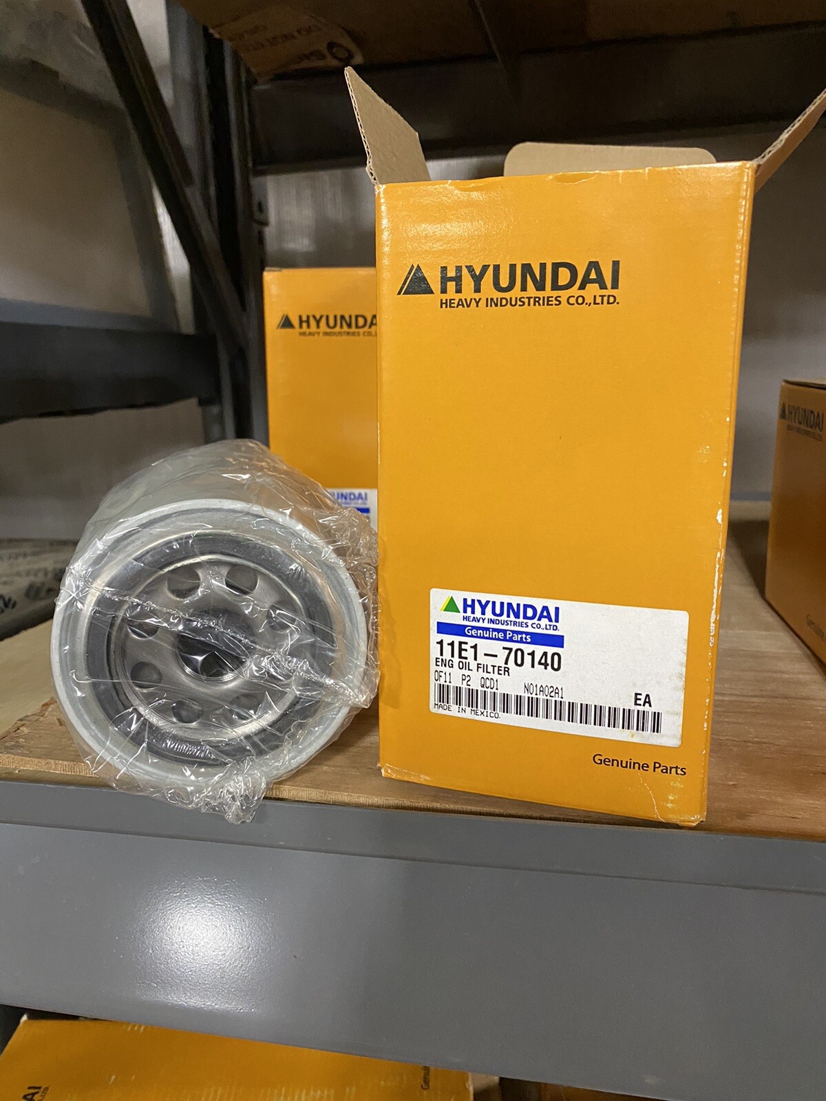 Genuine OEM Hyundai Oil Filter 11E1-70140 for Excavator for sale online ...