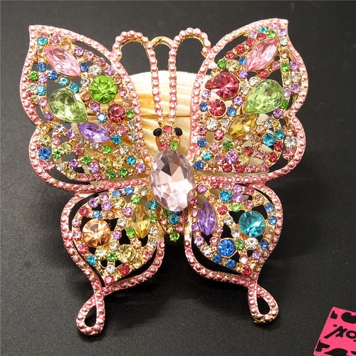 Multicolor Rhinestone Flower Butterfly Fashion Women Charm Lady Brooch ...