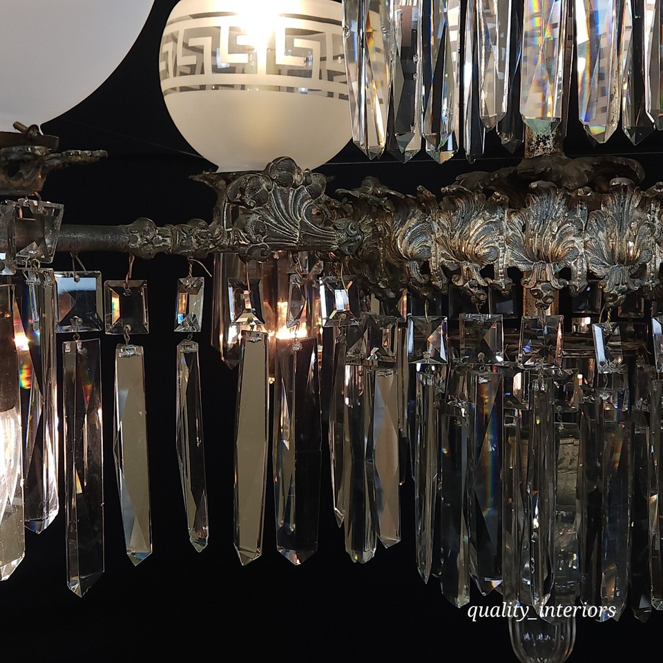 Antique Massive Silverplated Baker & Cornelius Gasolier Chandelier ~ Circa 1880 | eBay