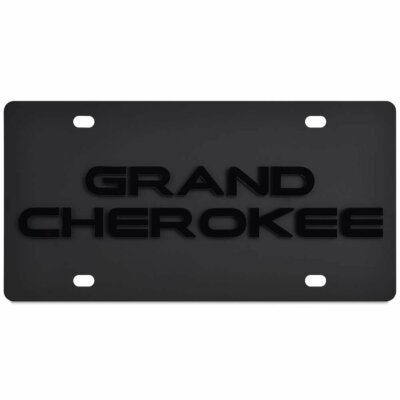 Mopar Licensed Jeep Grand Cherokee Black on Black License Plate | eBay