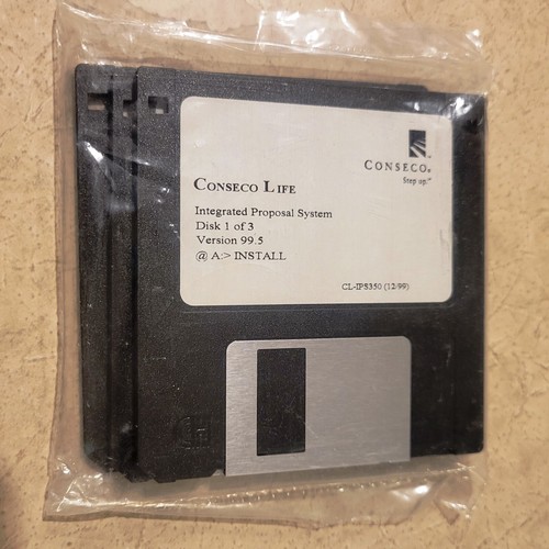 Vintage Conseco Life Insurance Company 3 Disk Set NEW SEALED 3.5 ...