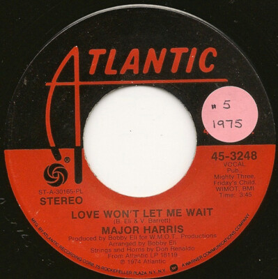 Major Harris - Love Won't Let Me Wait (7", Single, Pla) | eBay