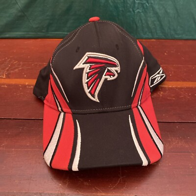 Vtg Atlanta Falcons Hat Cap Mens OSFA Reebok NFL Sideline Stretch Red ...