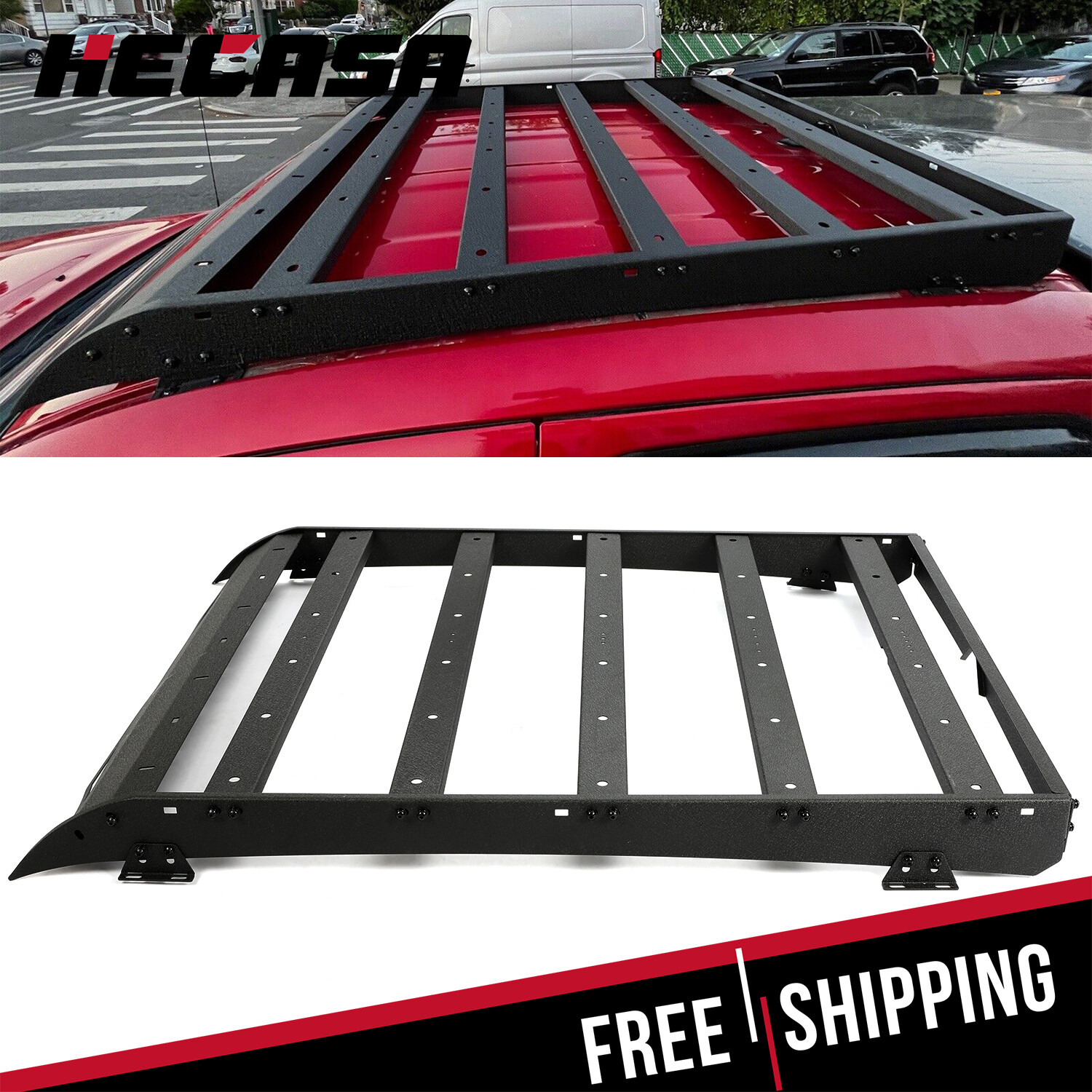 HECASA Roof Rack Luggage Carrier For Toyota Tacoma Double Cab Models ...