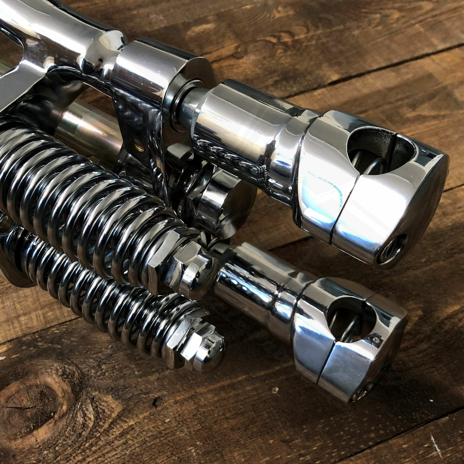 Big Port Classic Springer Forks Handlebar Riser Set Chrome 1/2-20 ...