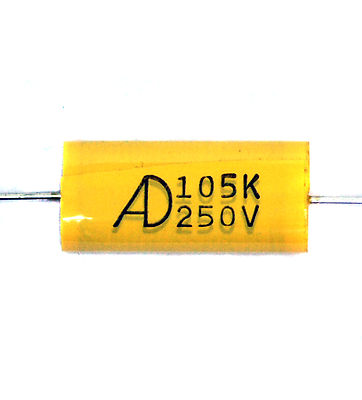 200pc MEA Metallized Polyester Film Capacitor 105K 105 1uF 250V K ±10% ...