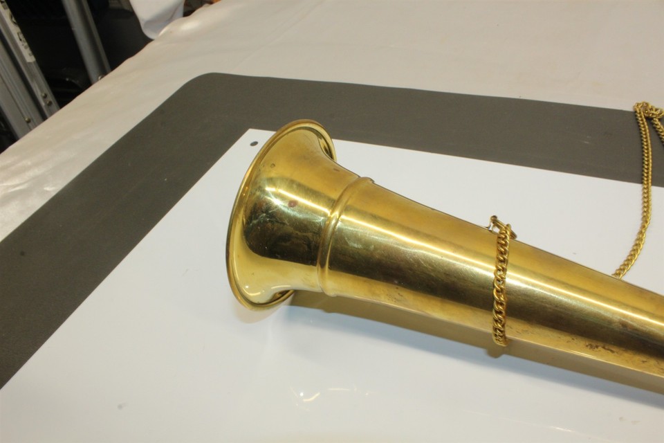 Vintage Brass Horn With Chrome Mouthpiece 13-1/4" Long Fog Horn ...