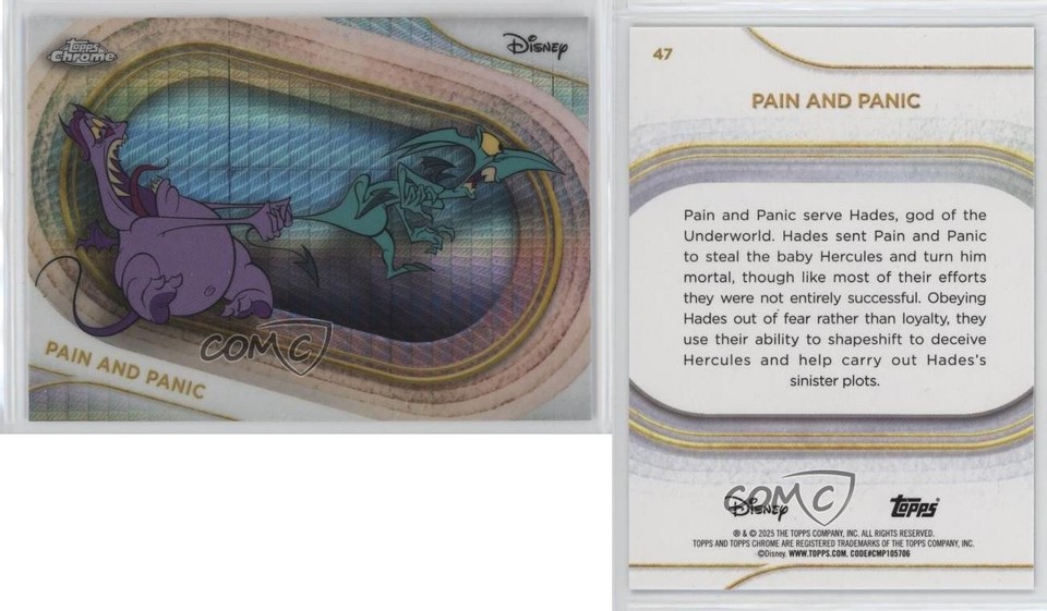 2025 Topps Chrome Disney Prism Refractor Pain and Panic #47 5b1 | eBay