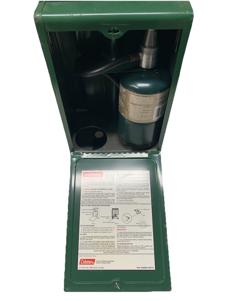 Coleman Propane Catalytic Heater 2000-4000 BTU Vintage Portable Camping ...