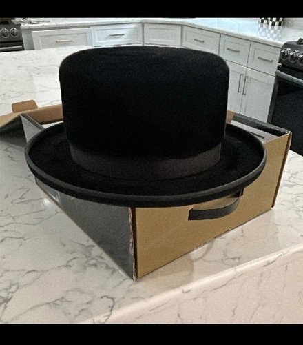Morson Krausz Hatters Jewish Hasidic Beaver Fur Black Hat With Hat Box ...