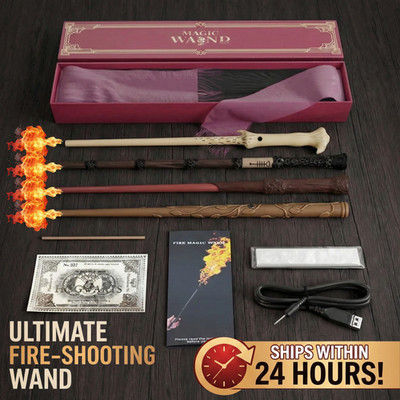 Incendio Magic Wand: Real Fireball Shooting Wizard Prop Premium Cosplay ...