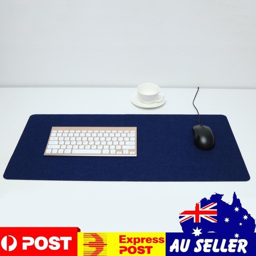 Office Computer Desk Modern Table Mouse Wool Felt Laptop Mat(Navy Blue ...