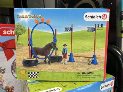 SCHLEICH HORSE CLUB FARM WORLD SET 42482 PONY AGILITY RACE | eBay