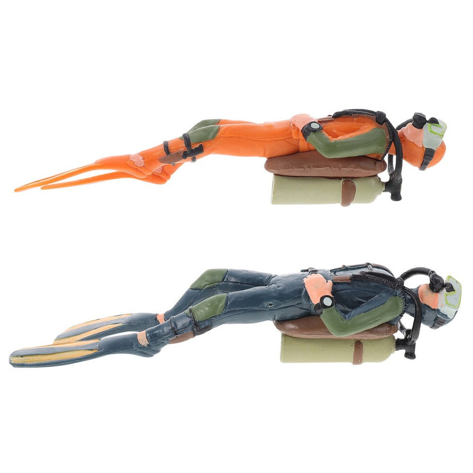 2 Pcs Submarine Toy Scuba Diver Figurine Mini Model Toddler | eBay