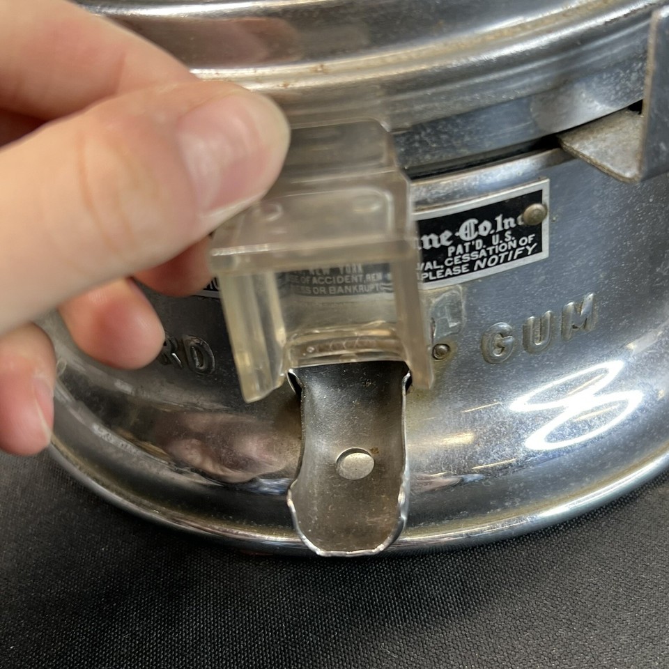 Vintage Ford Gum 1 CENT GUMBALL MACHINE w/ Plastic Globe Topper & Decal ...