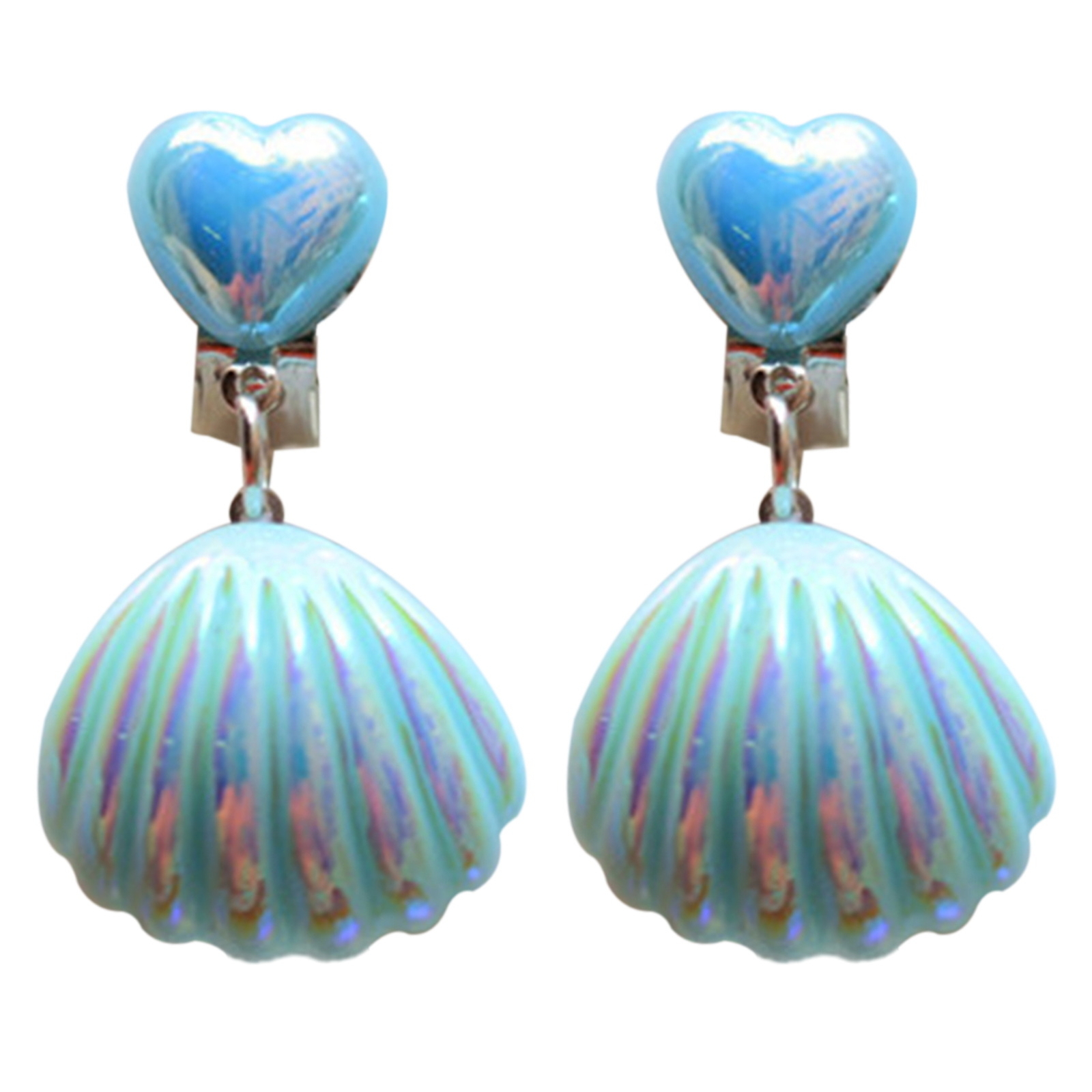 Stylish Shell Children Earrings Adorable Seashell Ear Clips for Kids ...
