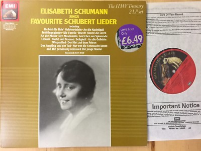 EMI EX 2903593 ELISABETH SCHUMANN*Schubert Lieder*2 LP gategold NM | eBay