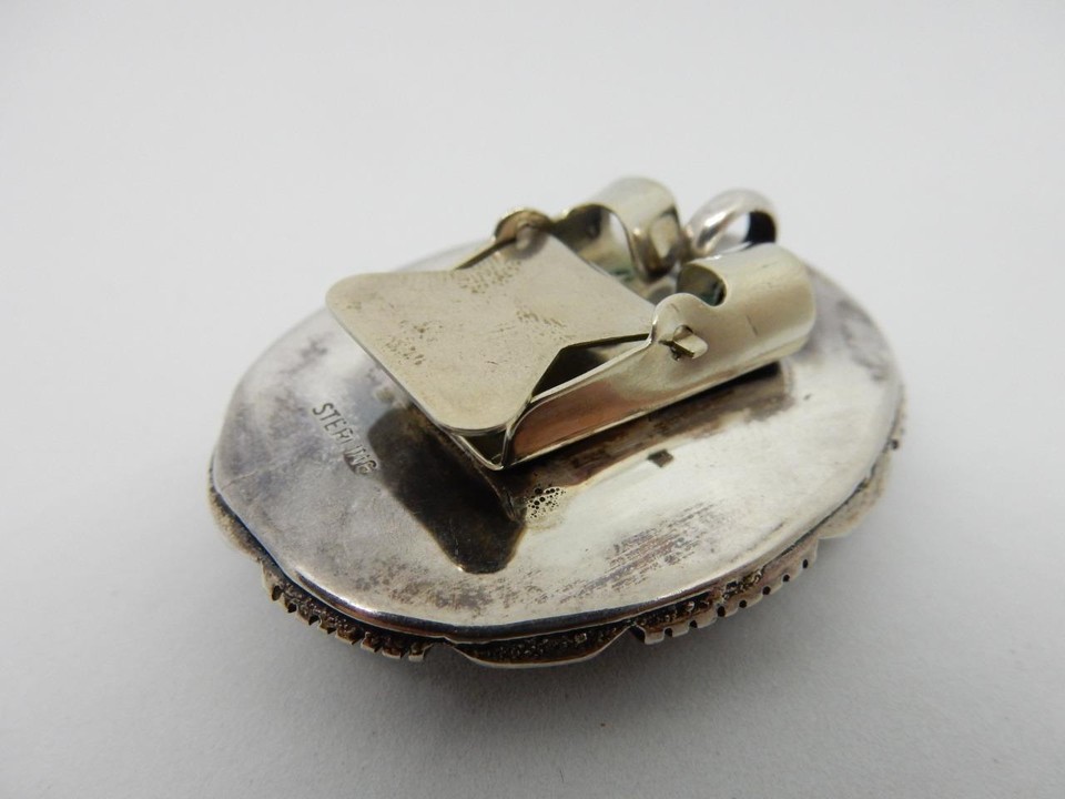 *STERLING SILVER, INLAY INTARSIA BOLO PENDANT, ONYX, SUGILITE ...