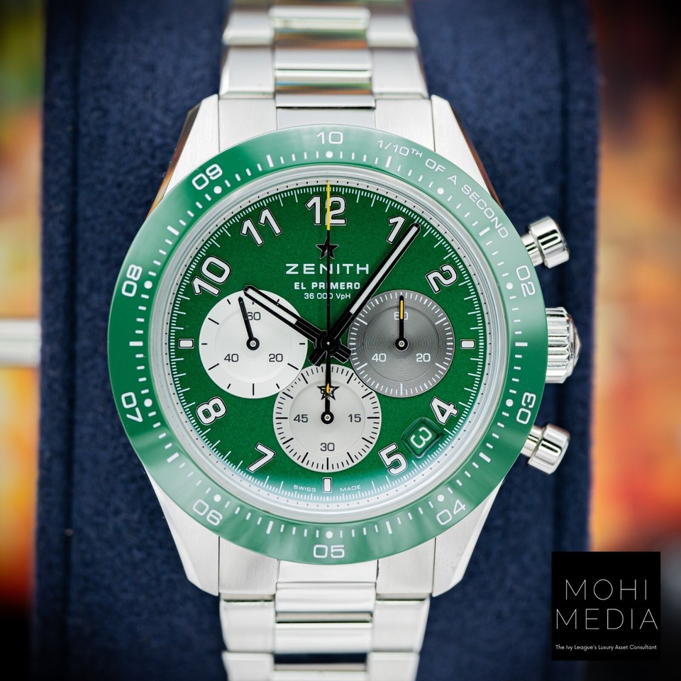 Zenith El Primero Chronomaster Sport AARON RODGERS Green 03.3117.3600 ...